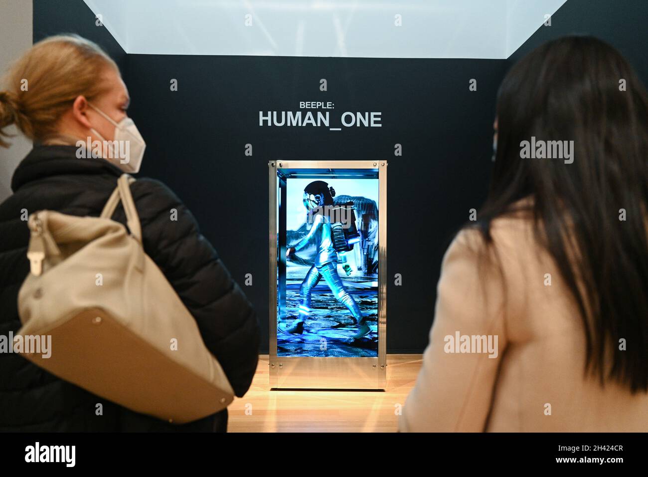 An artwok 'Human One' by Beeple on display during the "20/21st Centruy ...