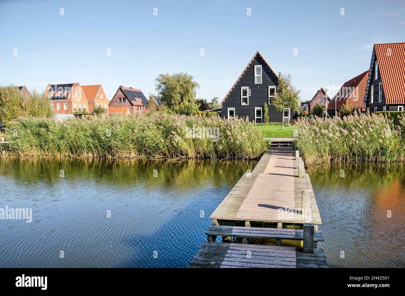 The Hague, The Netherlands, October 29, 2021: suburban neighbourhood ...