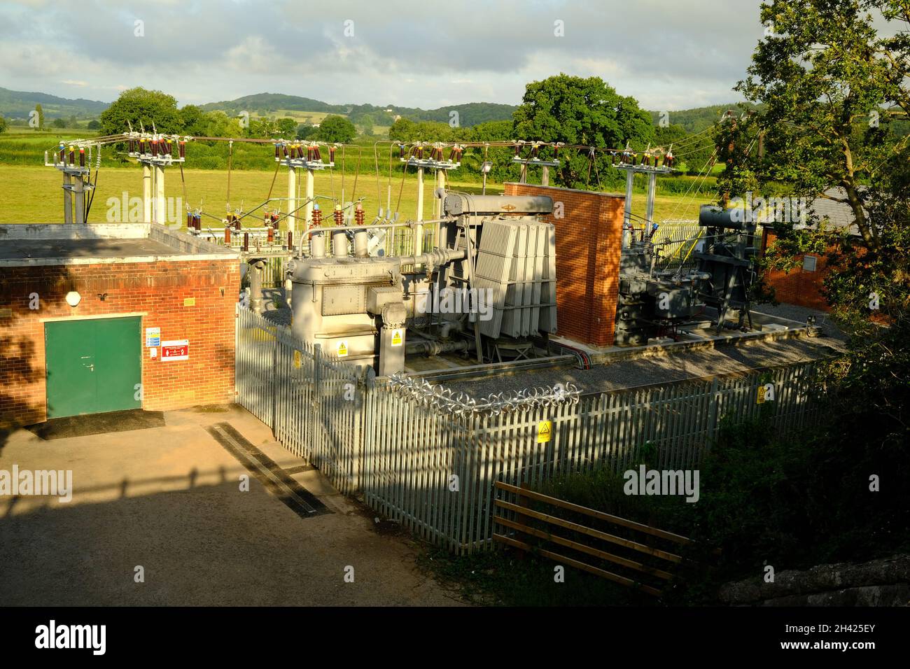 August 2021 - Electrical sub station in the Somerset village of ...