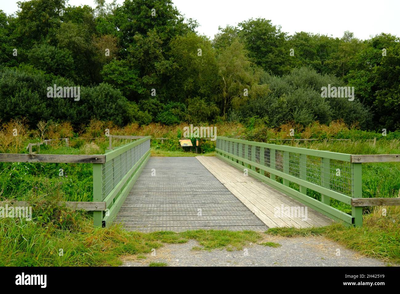 August 2021 - Refurbished bridge over the rhyne on the Shapwick nature ...