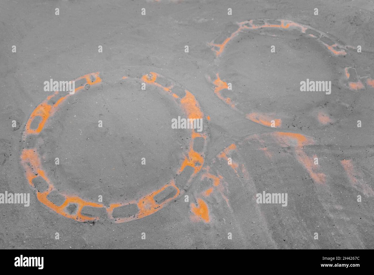 Trace of manhole pattern on surface sewer texture sewage background ...