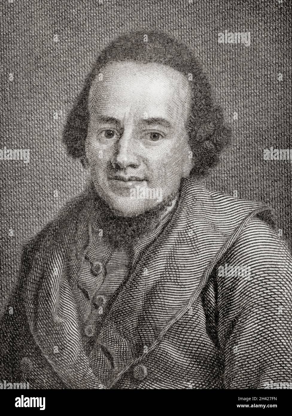 Moses Mendelssohn, 1729 - 1786. German Jewish philosopher Stock Photo ...