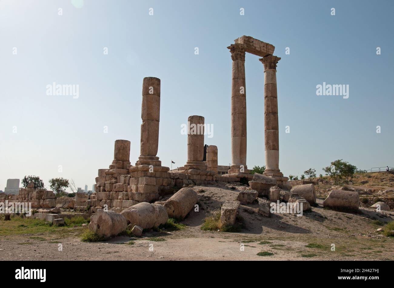 Remaining columns, Temple of Hercules, Citadel, Amman, Jordan, Middle ...