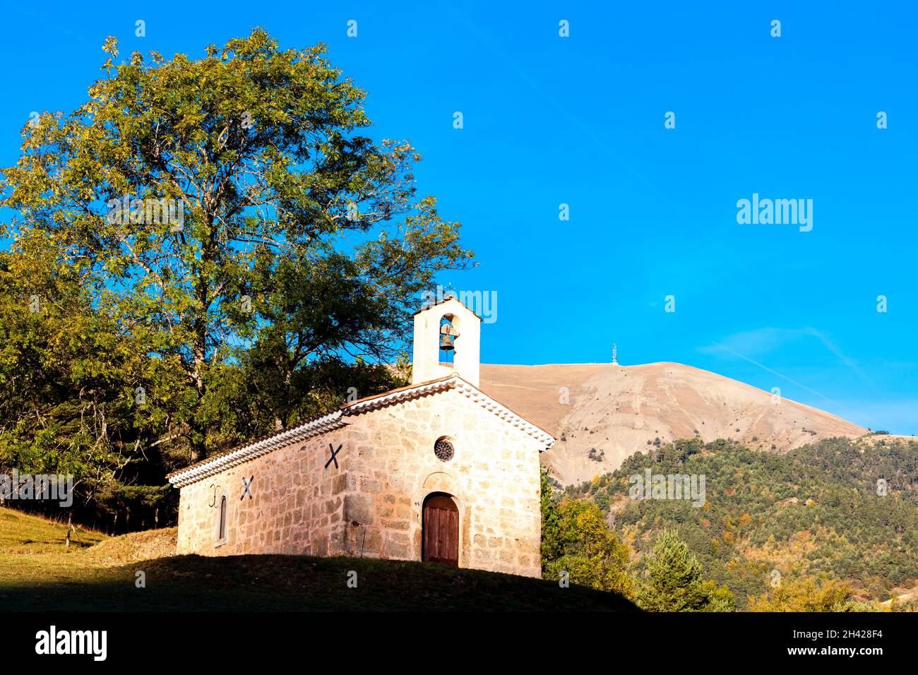 chapel in autumn landscape, Provence, France Stock Photo - Alamy
