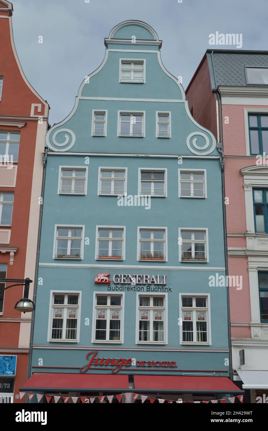 The historic city center of Rostock Stock Photo - Alamy