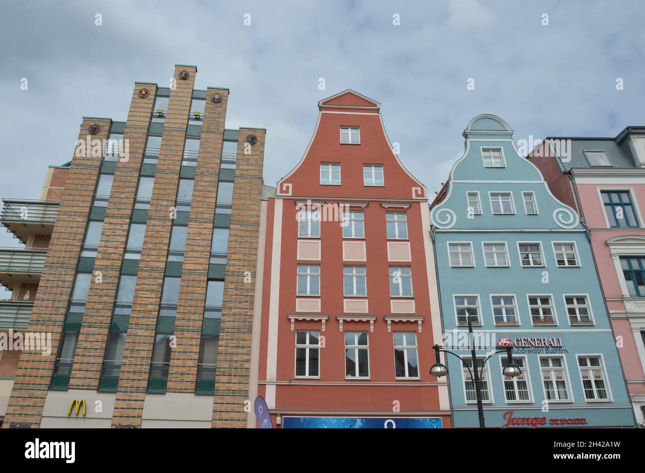 The historic city center of Rostock Stock Photo - Alamy