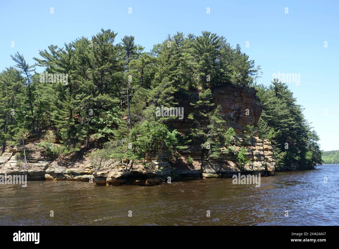 Upper river boat tour, Wisconsin Dells, Wisconsin Stock Photo - Alamy