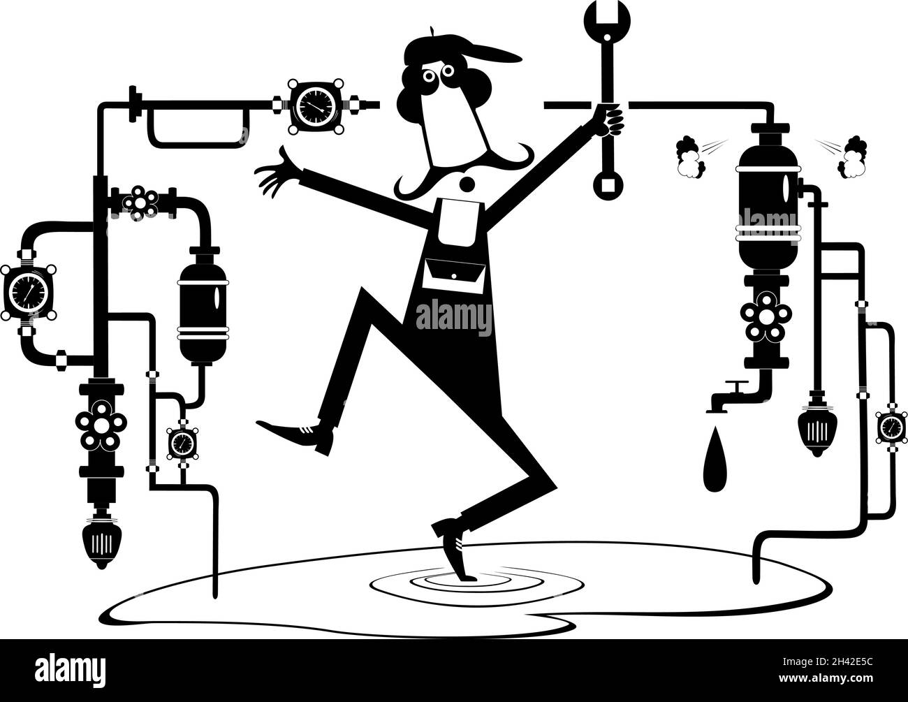 Stop water flow Black and White Stock Photos & Images - Alamy