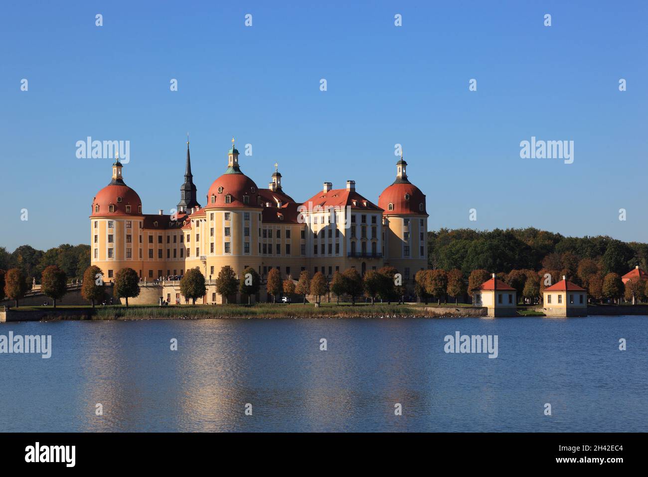 Schloss Moritzburg, nahe Dresden, Sachsen, Deutschland / Moritzburg ...