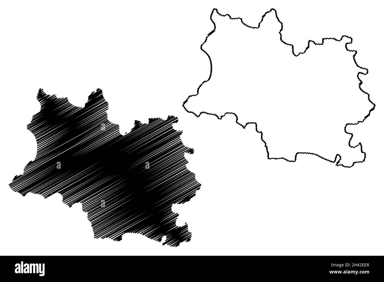 Ranga Reddy district (Telangana State, Republic of India) map vector ...