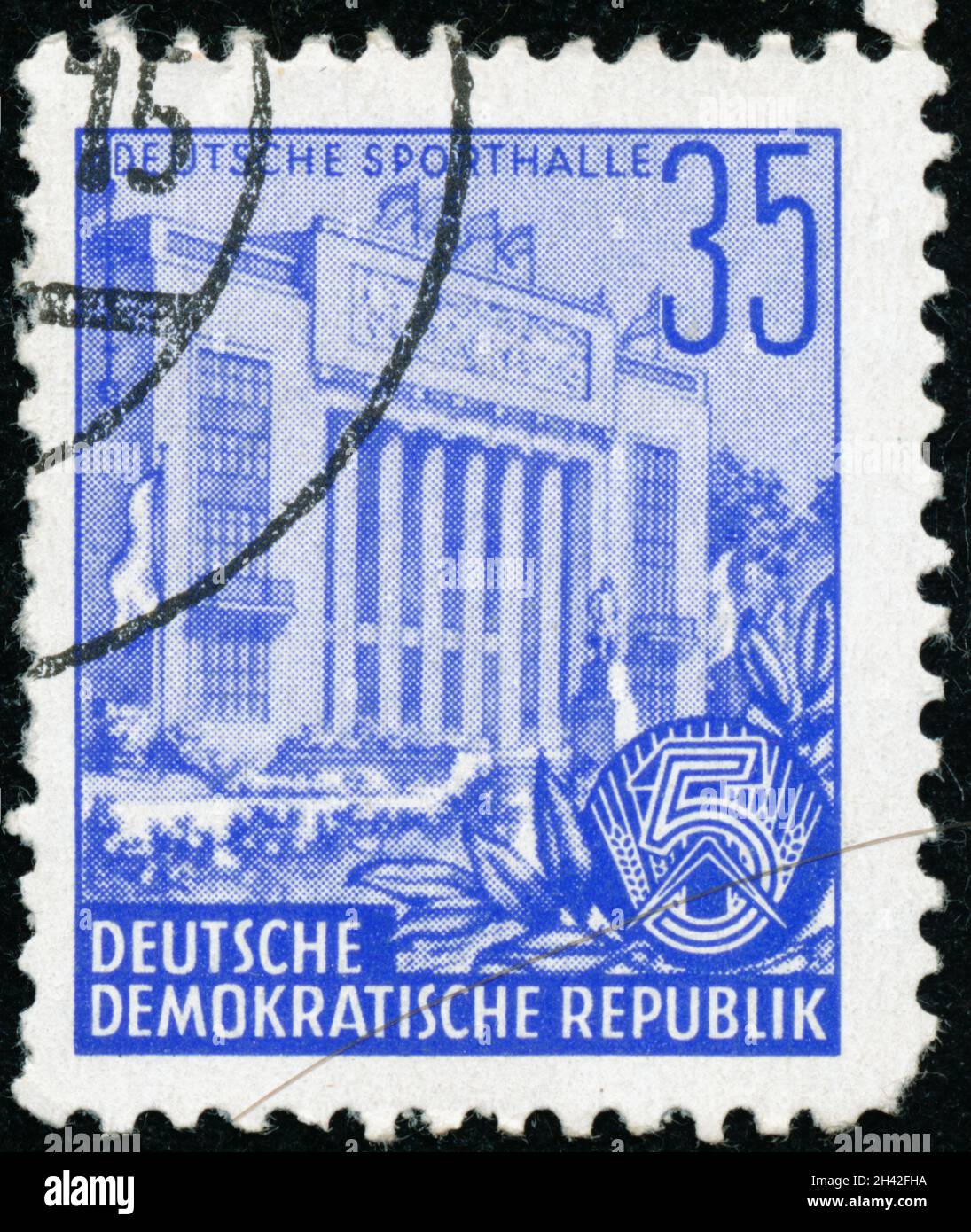 POLTAVA, UKRAINE - October 31, 2021. Vintage stamp printed in German ...