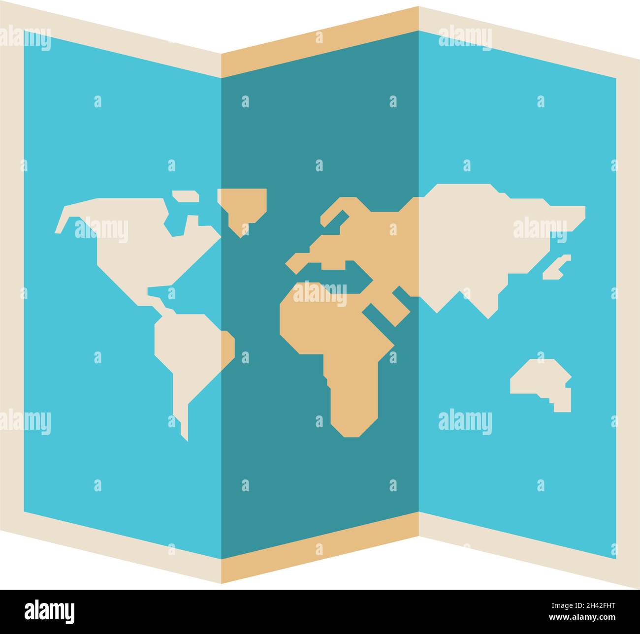 world paper map continents icon Stock Vector Image & Art - Alamy