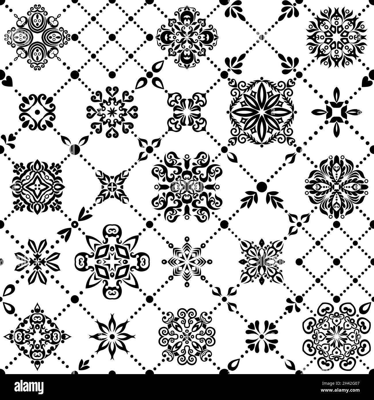 Dynamic pattern of floral motifs hi-res stock photography and images ...