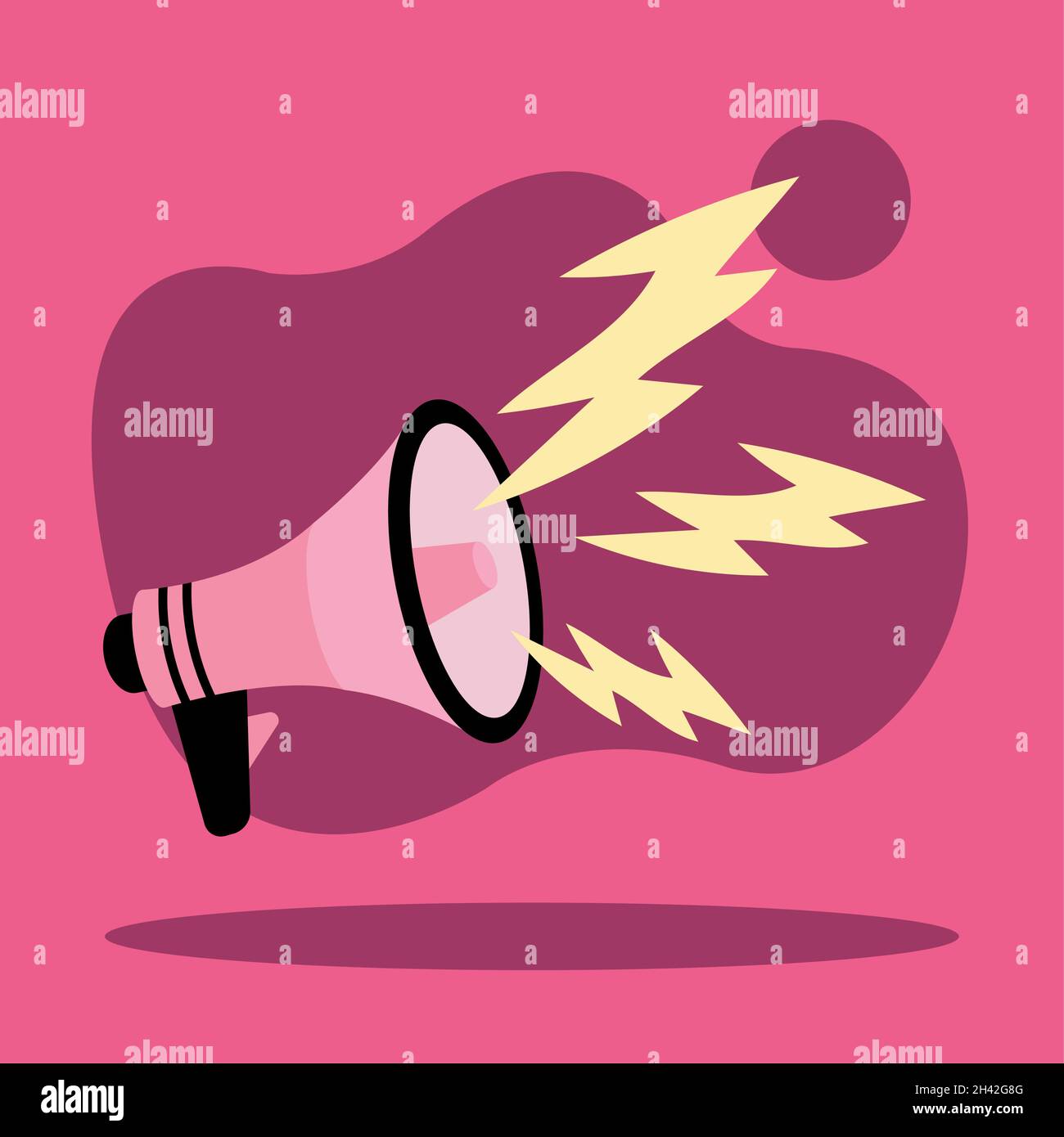 megaphone with rays pop art style Stock Vector Image & Art - Alamy
