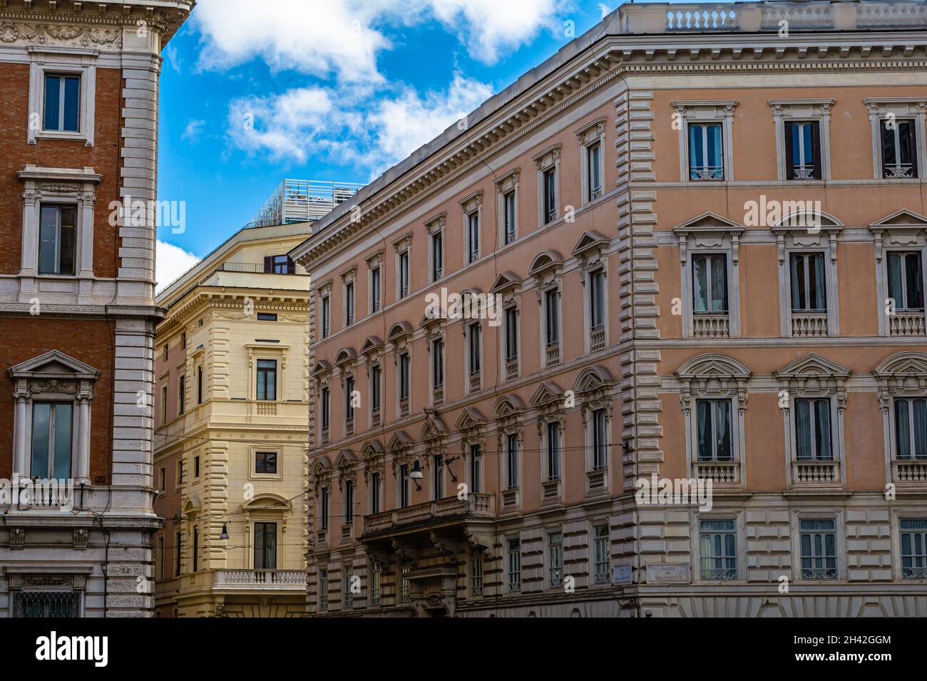 Rome - the facades of some of the most famous historic buildings Stock ...