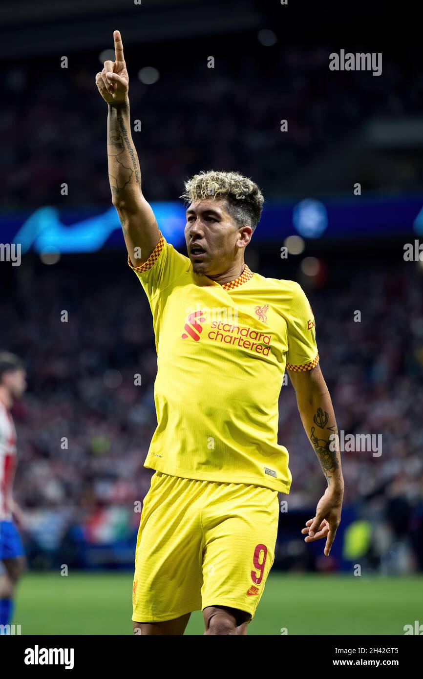 MADRID - OCT 19: Roberto Firmino in action at the Uefa Champions League ...
