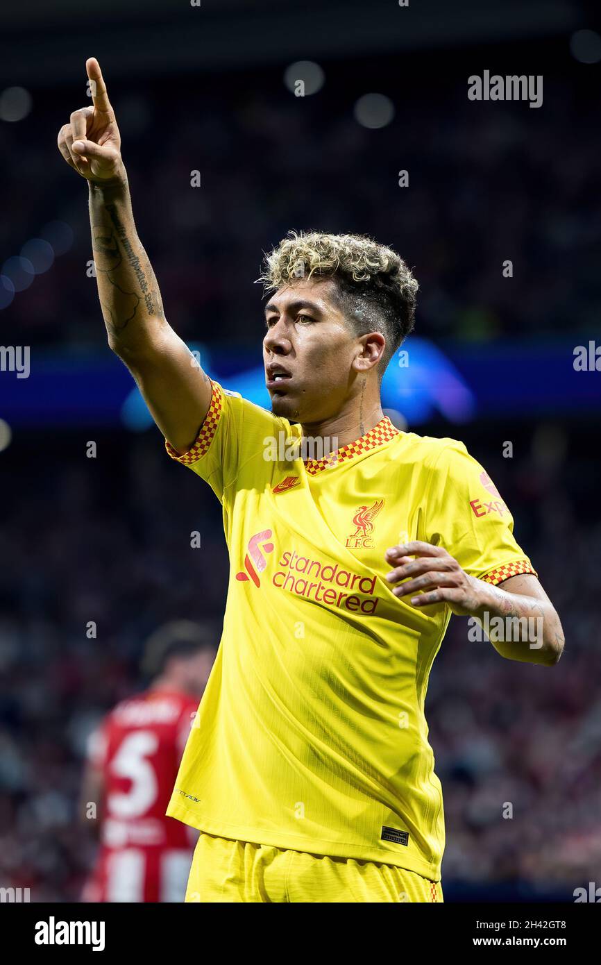 MADRID - OCT 19: Roberto Firmino in action at the Uefa Champions League ...