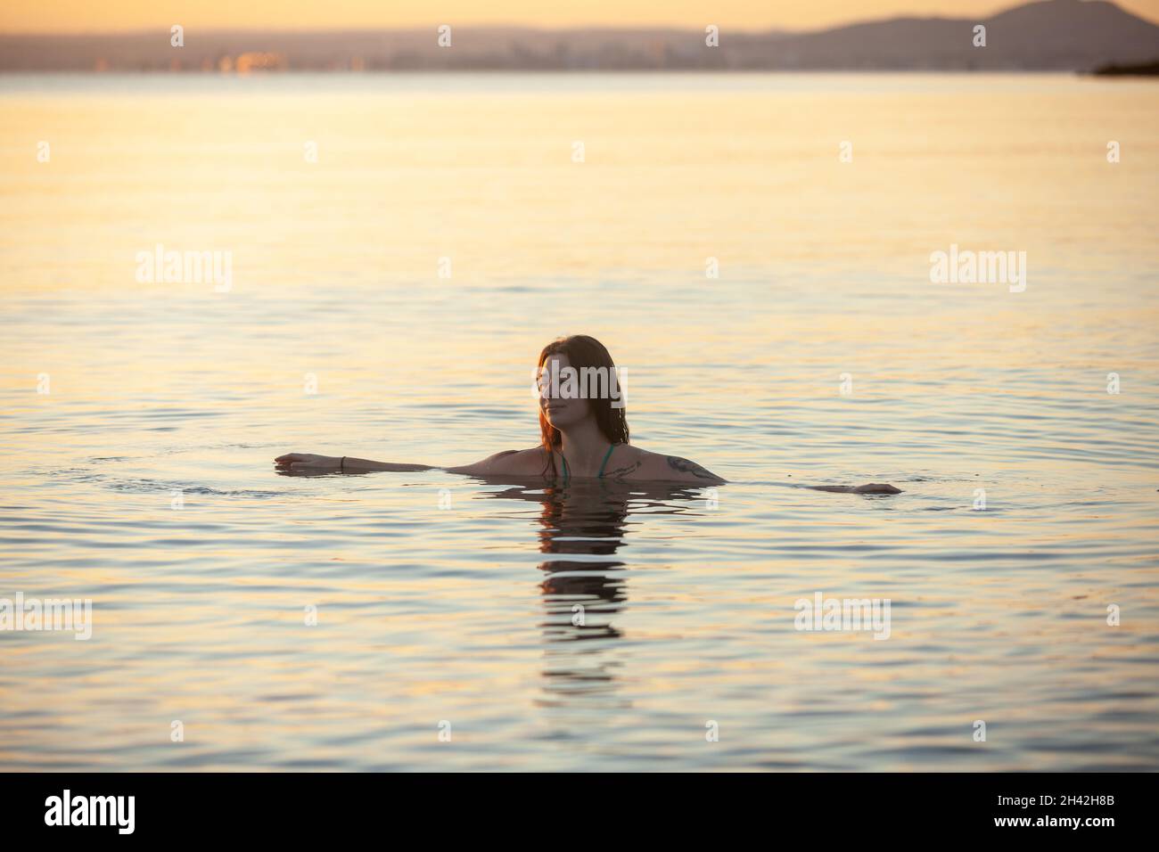 Cold water swimming woman hi-res stock photography and images - Alamy