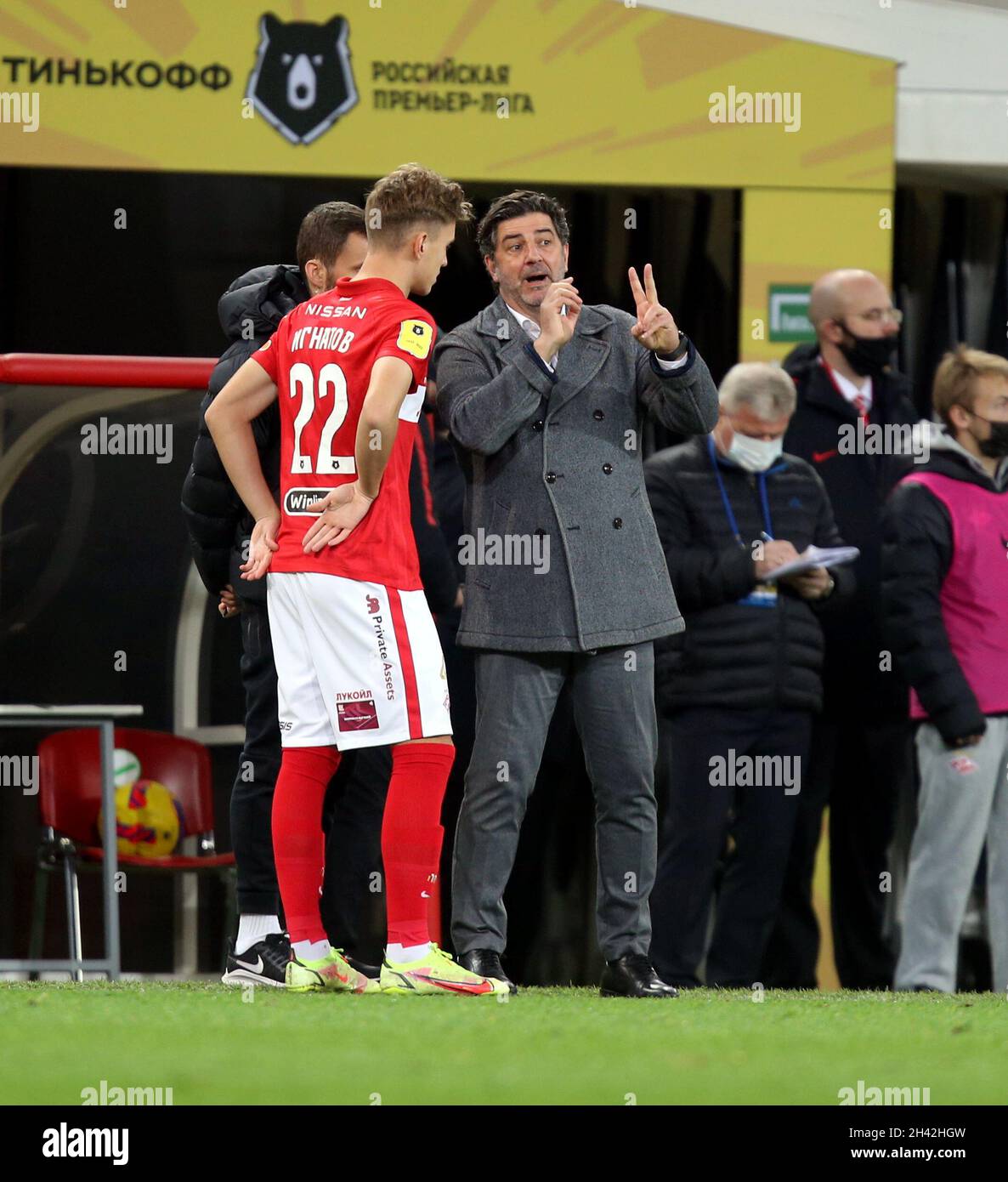 MOSCOW, RUSSIA, OKTOBER 30, 2021. The 2021/22 Russian Football Premier ...