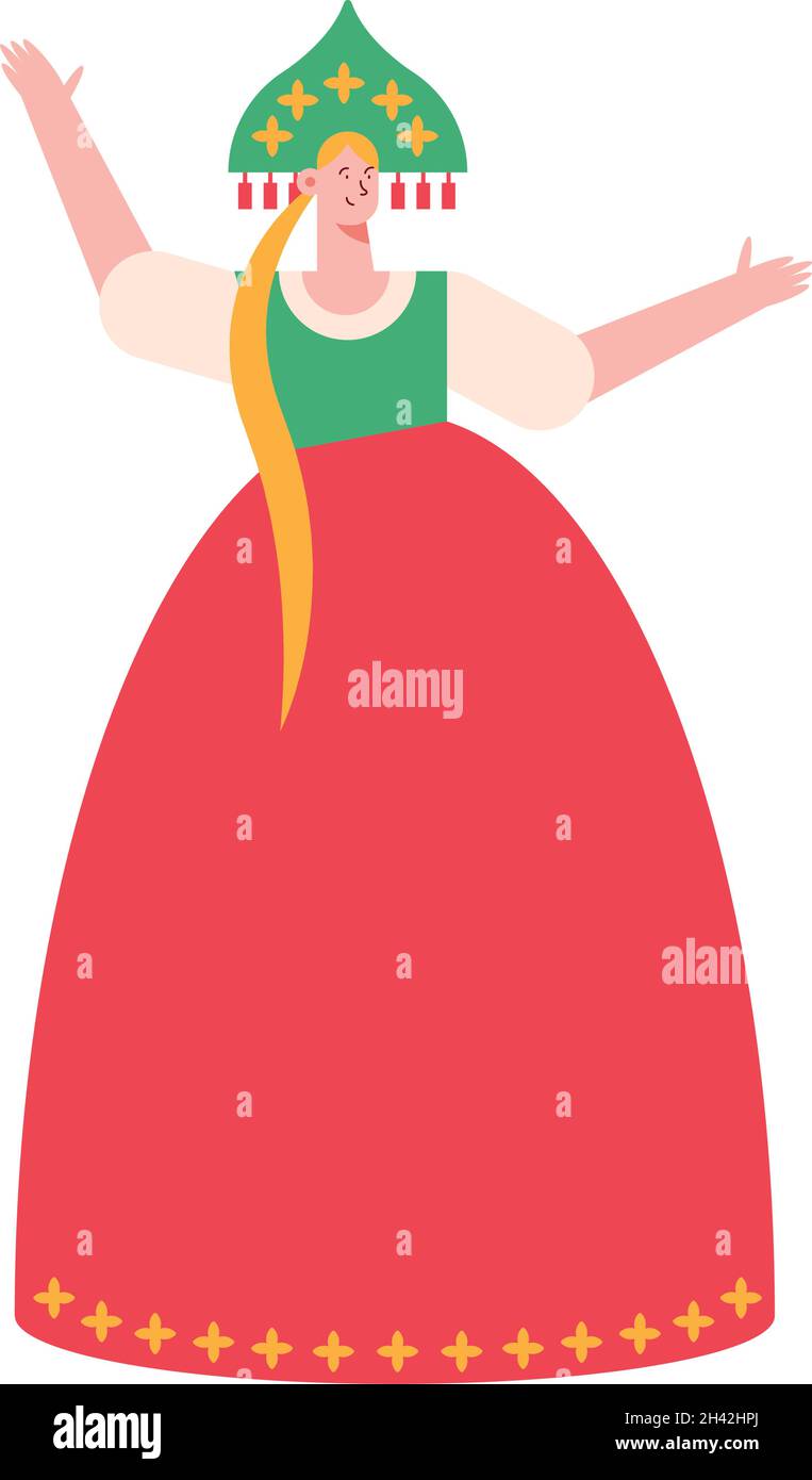 beautiful russian woman culture character Stock Vector Image & Art - Alamy