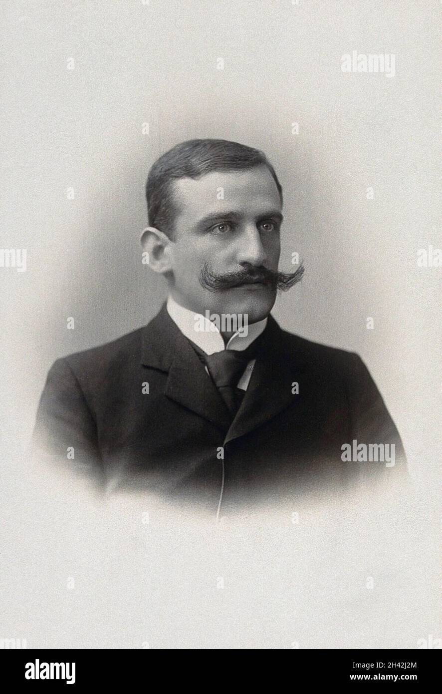 Manfred Flückiger. Photograph by Emil Vollenweider, 1900 Stock Photo ...