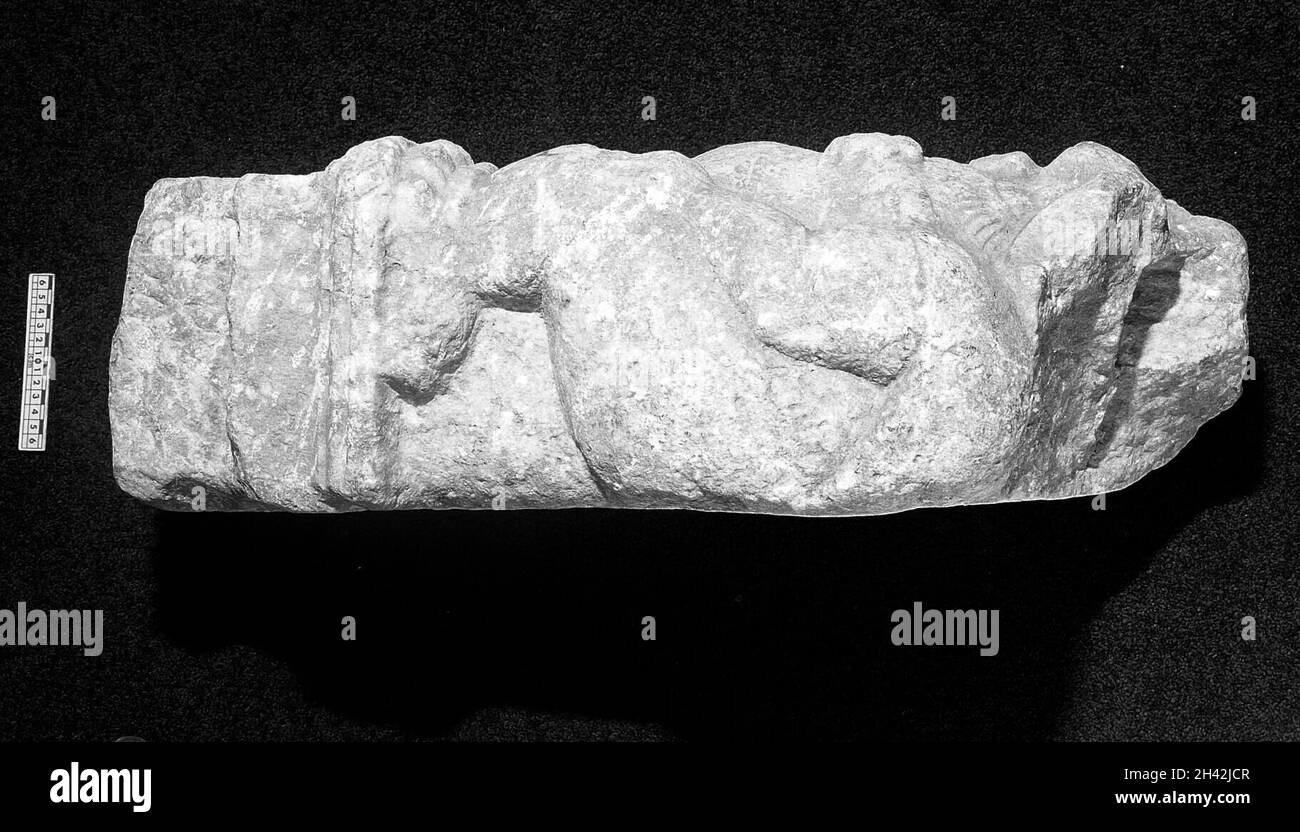 Graeco-Roman limestone statue, identified as a figure of Bes, and dated ...