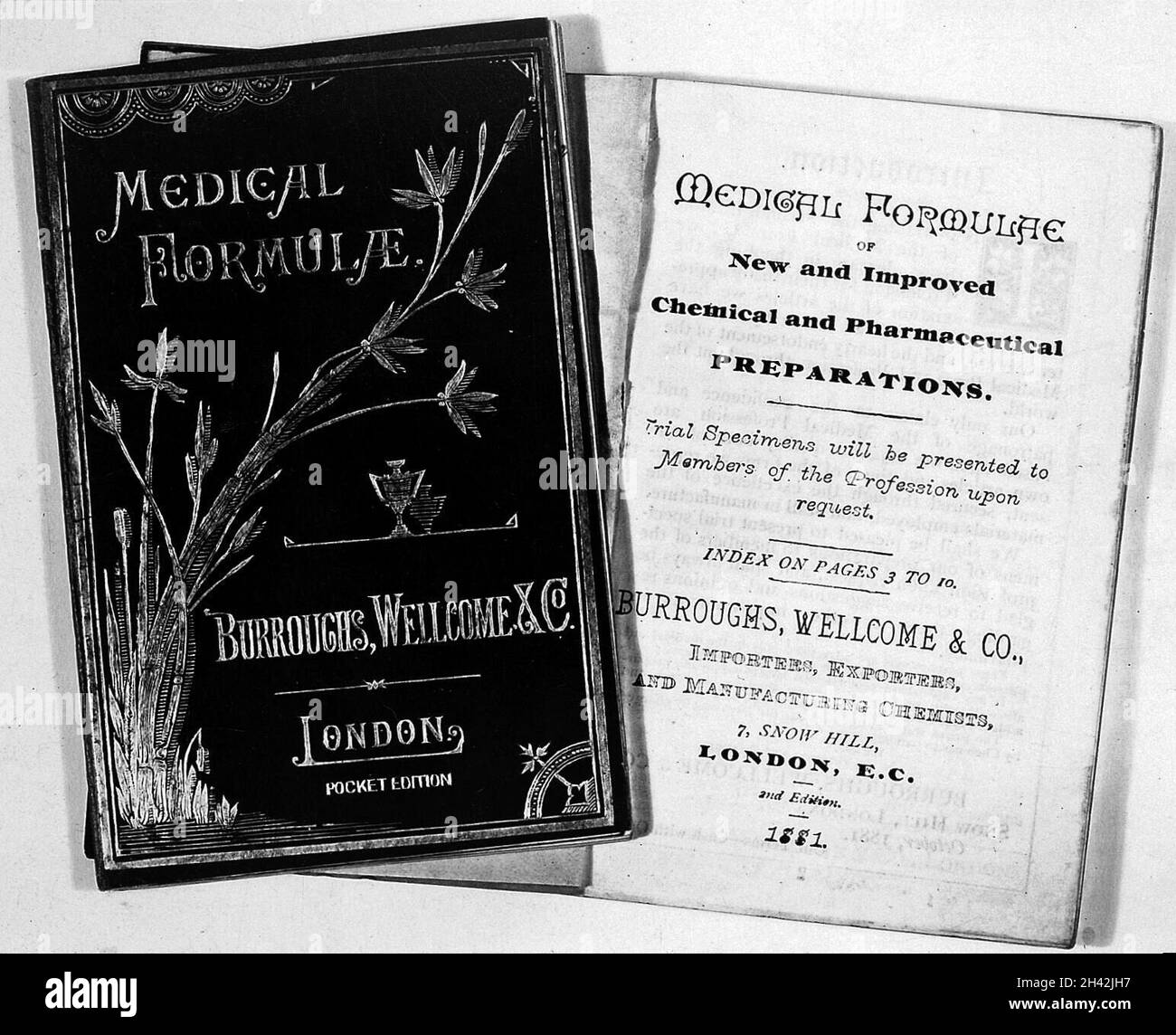 Burroughs Wellcome & Co. Medical Formulae, 1881 Stock Photo - Alamy