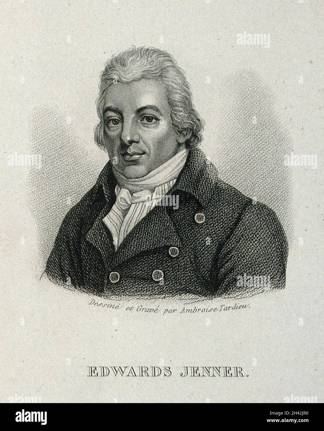 Edward Jenner. Stipple engraving by A. Tardieu after himself after J. R ...