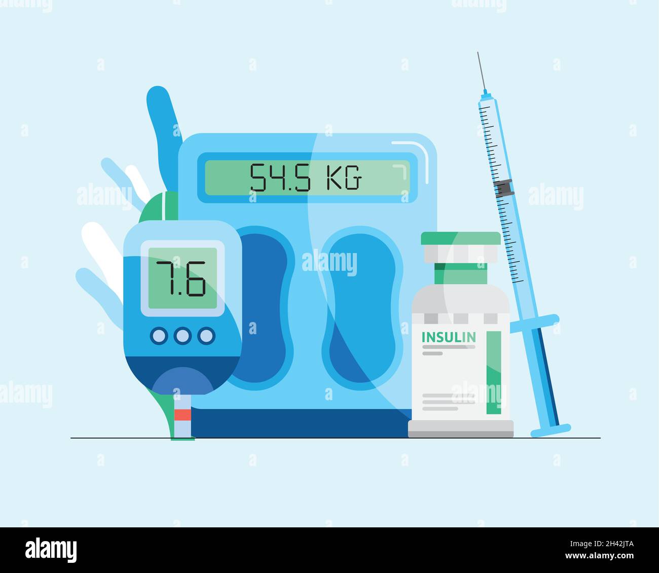 glucose monitors and insulin icon Stock Vector Image & Art - Alamy