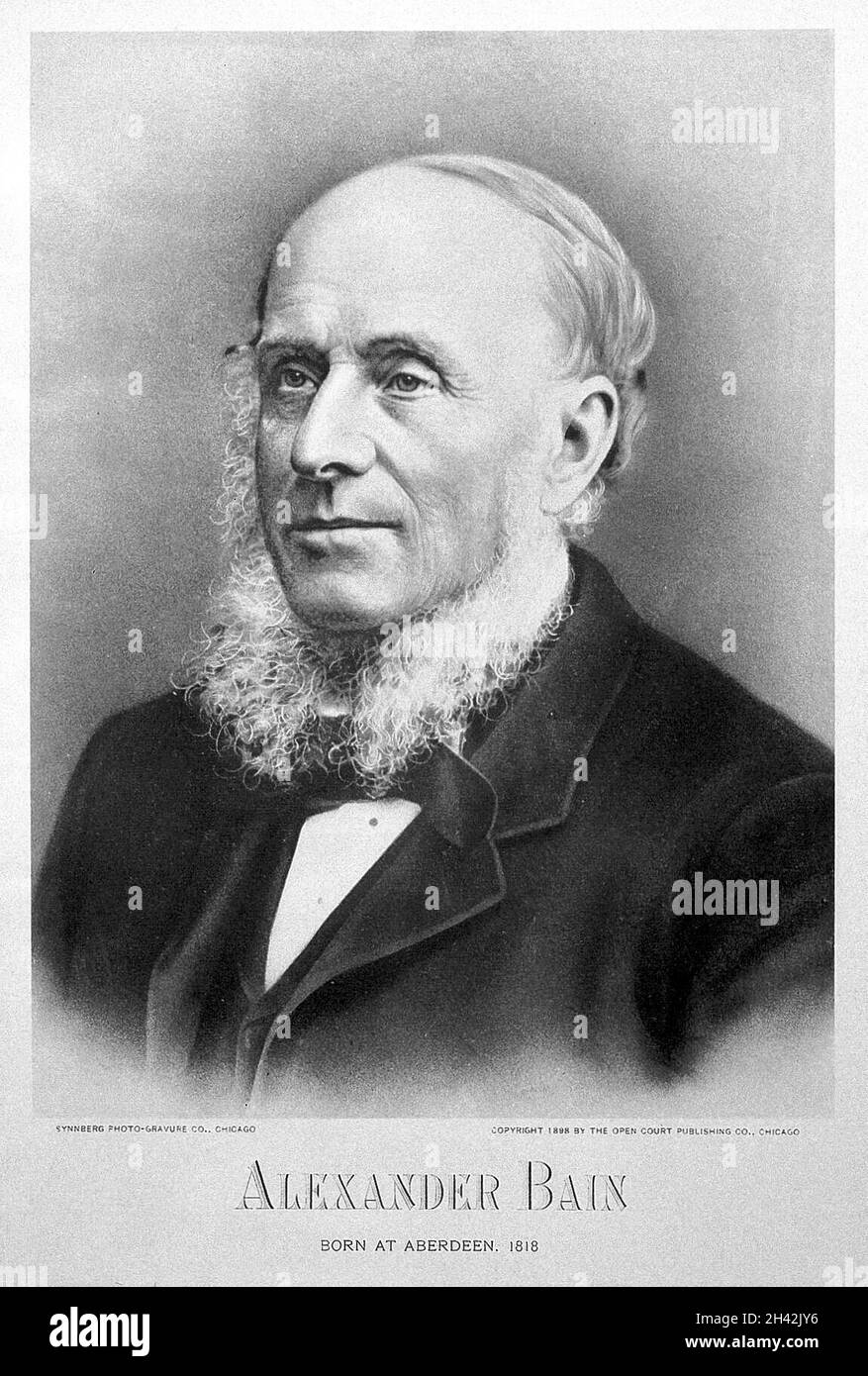 Alexander Bain. Photogravure by Synnberg Photo-gravure Co., 1898 Stock ...