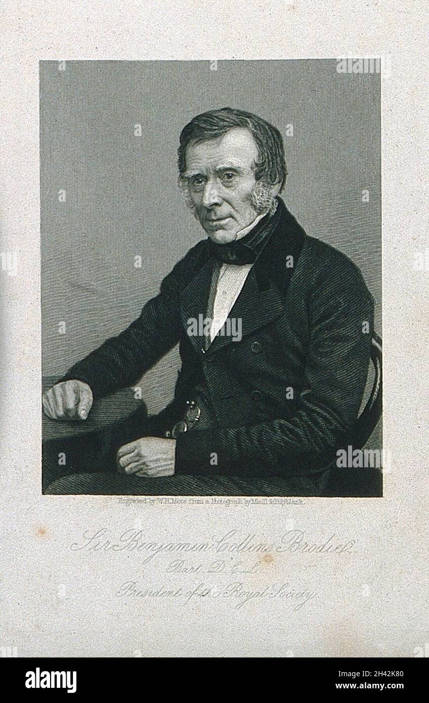 Sir Benjamin Collins Brodie. Engraving by D. J. Pound after Maull ...