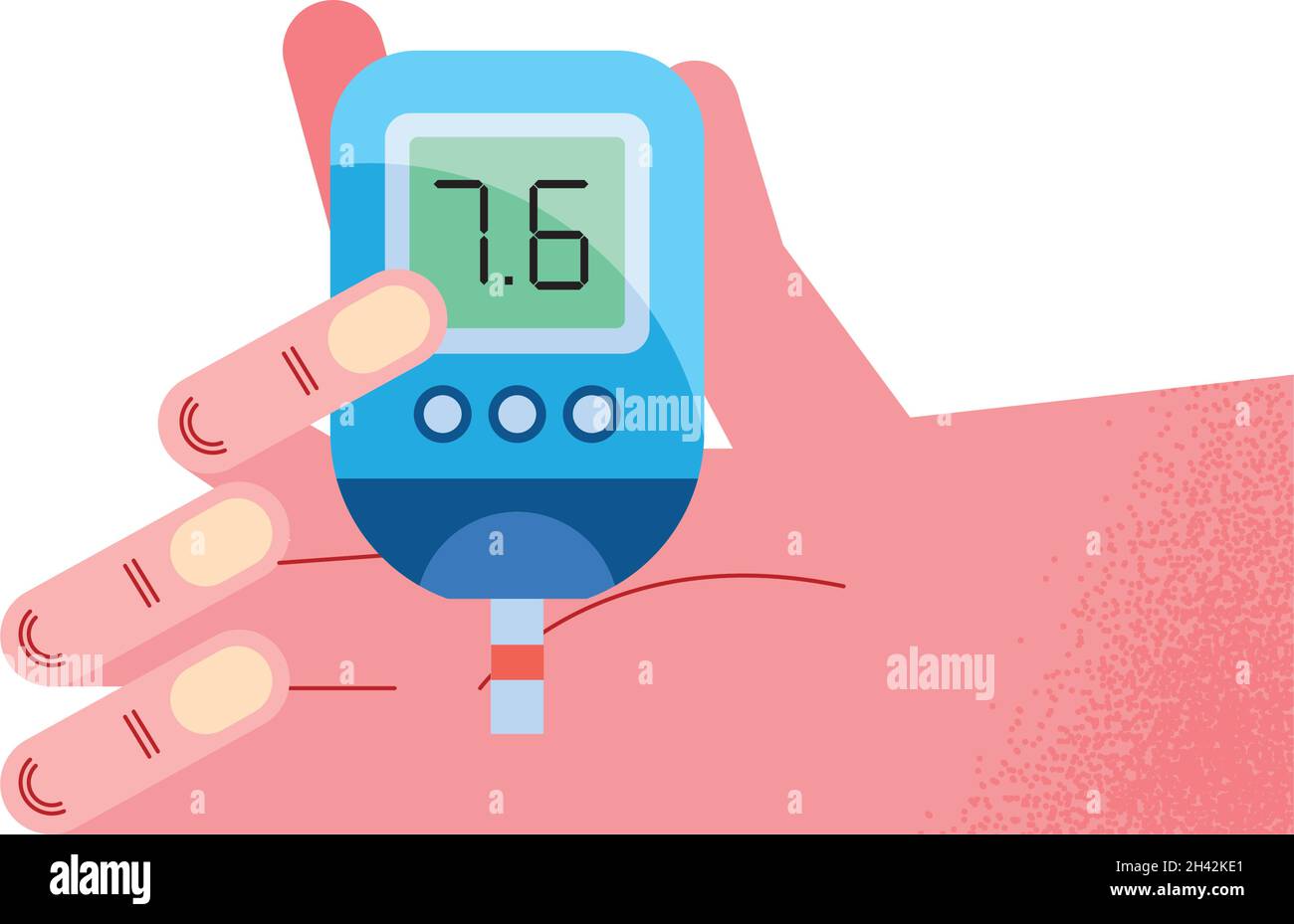 hand with glucometer measure device Stock Vector Image & Art - Alamy