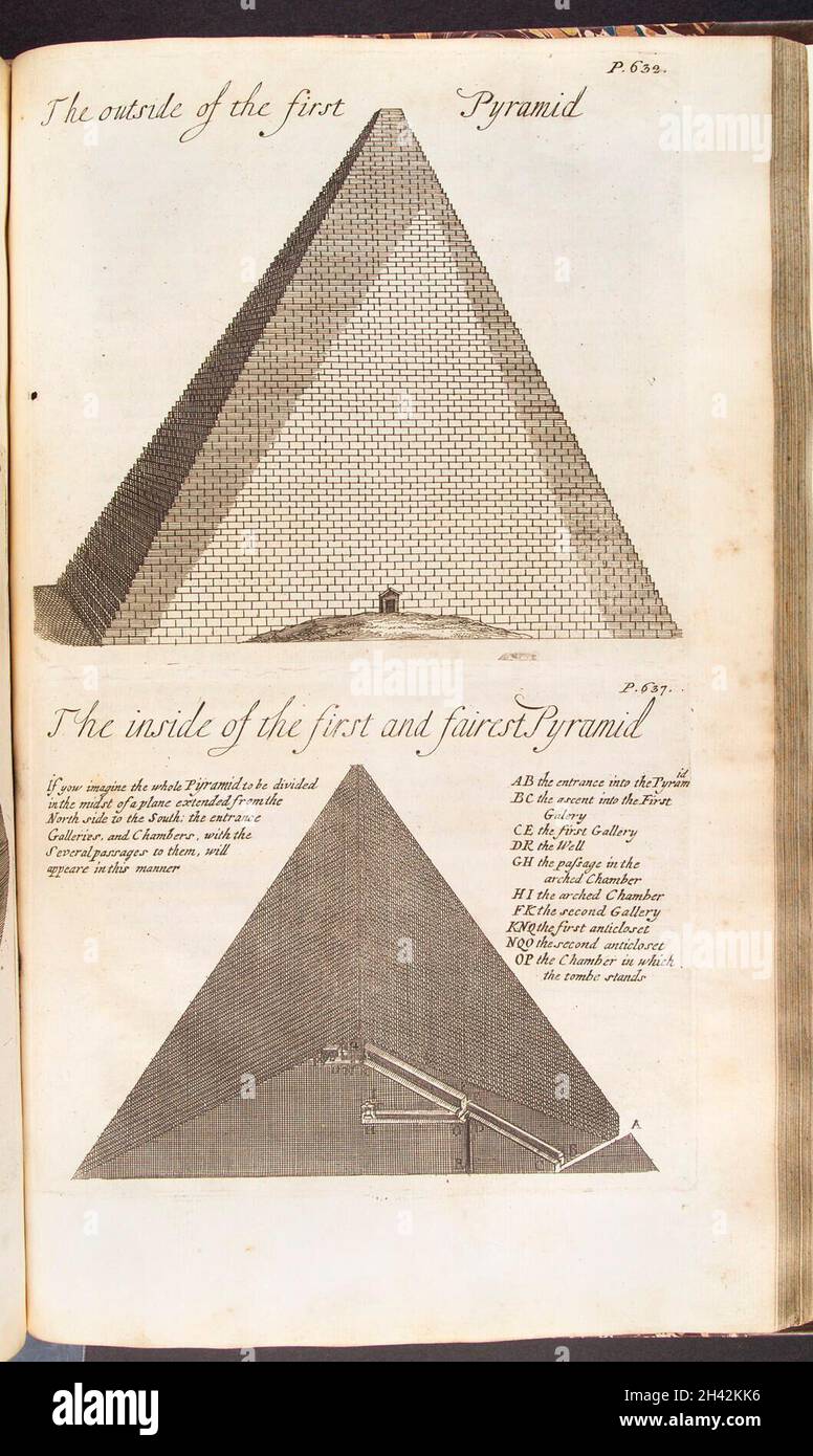 The outside and inside of the first pyramid Stock Photo - Alamy