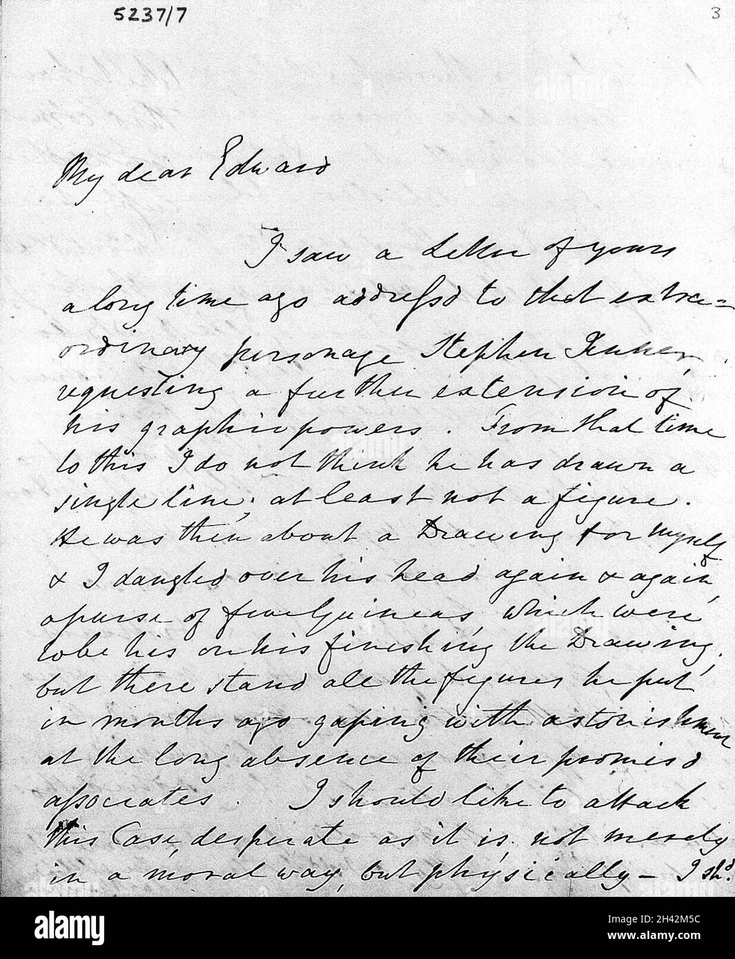 Autograph letter from Edward Jenner to his nephew Edward Davies Stock ...