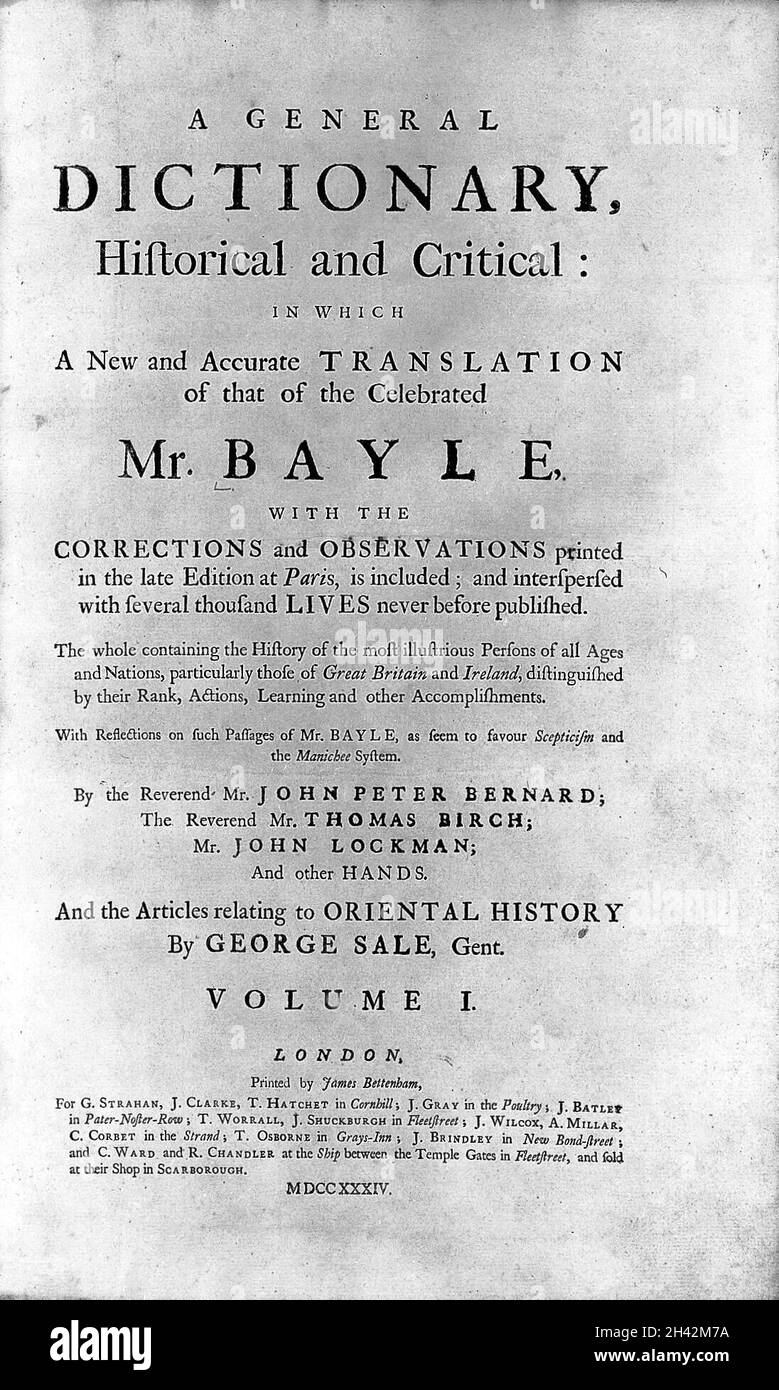 Pierre Bayle (1647-1706 Stock Photo - Alamy