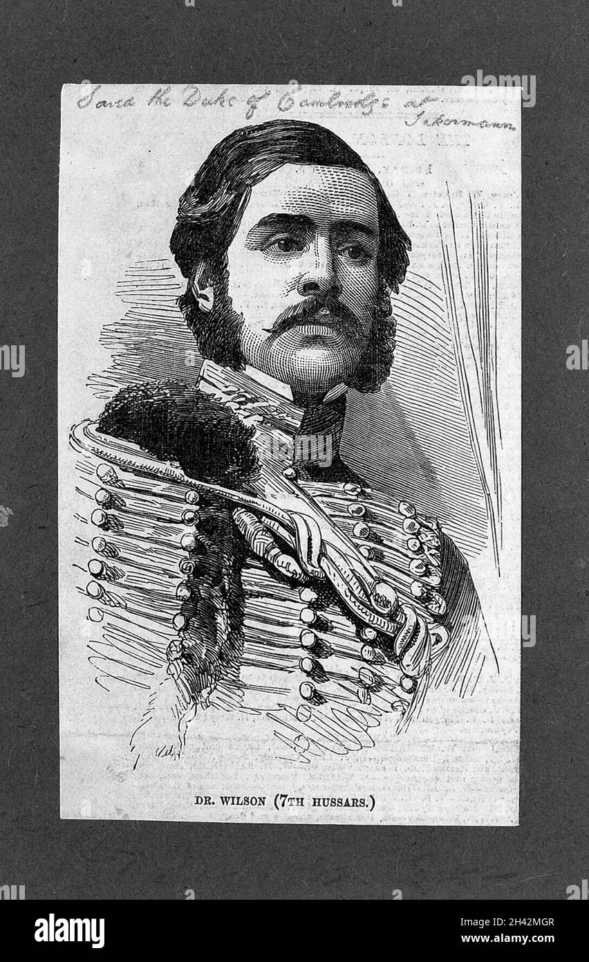 Robert Wilson. Wood engraving Stock Photo - Alamy