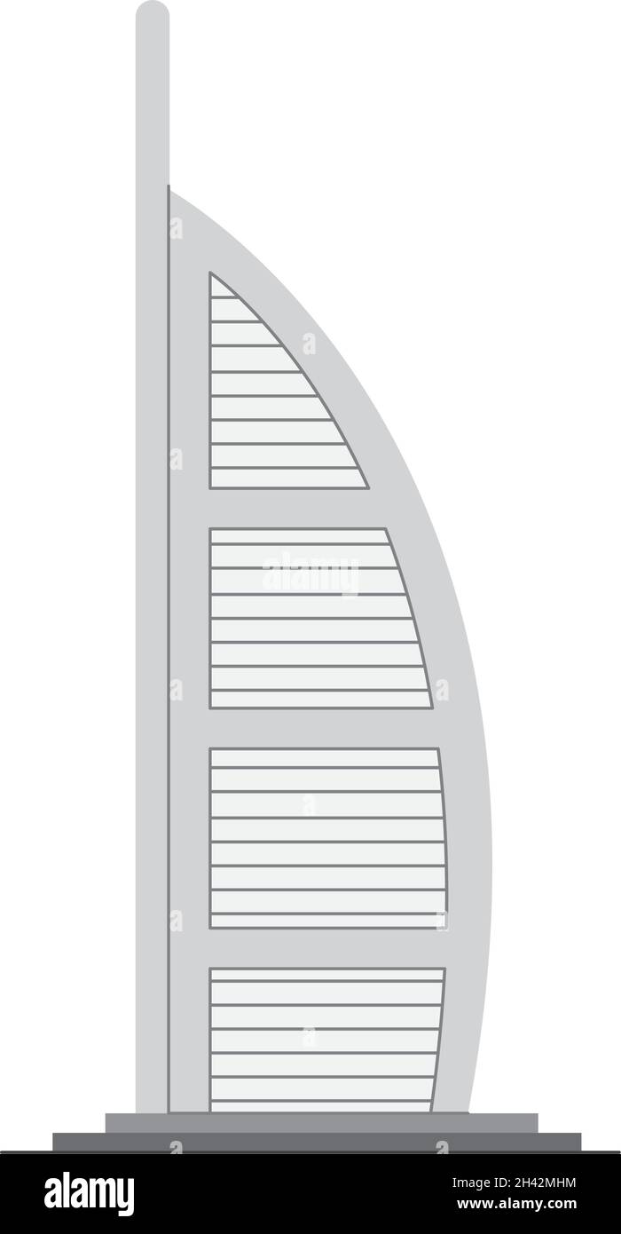 burj al arab UAE building icon Stock Vector Image & Art - Alamy