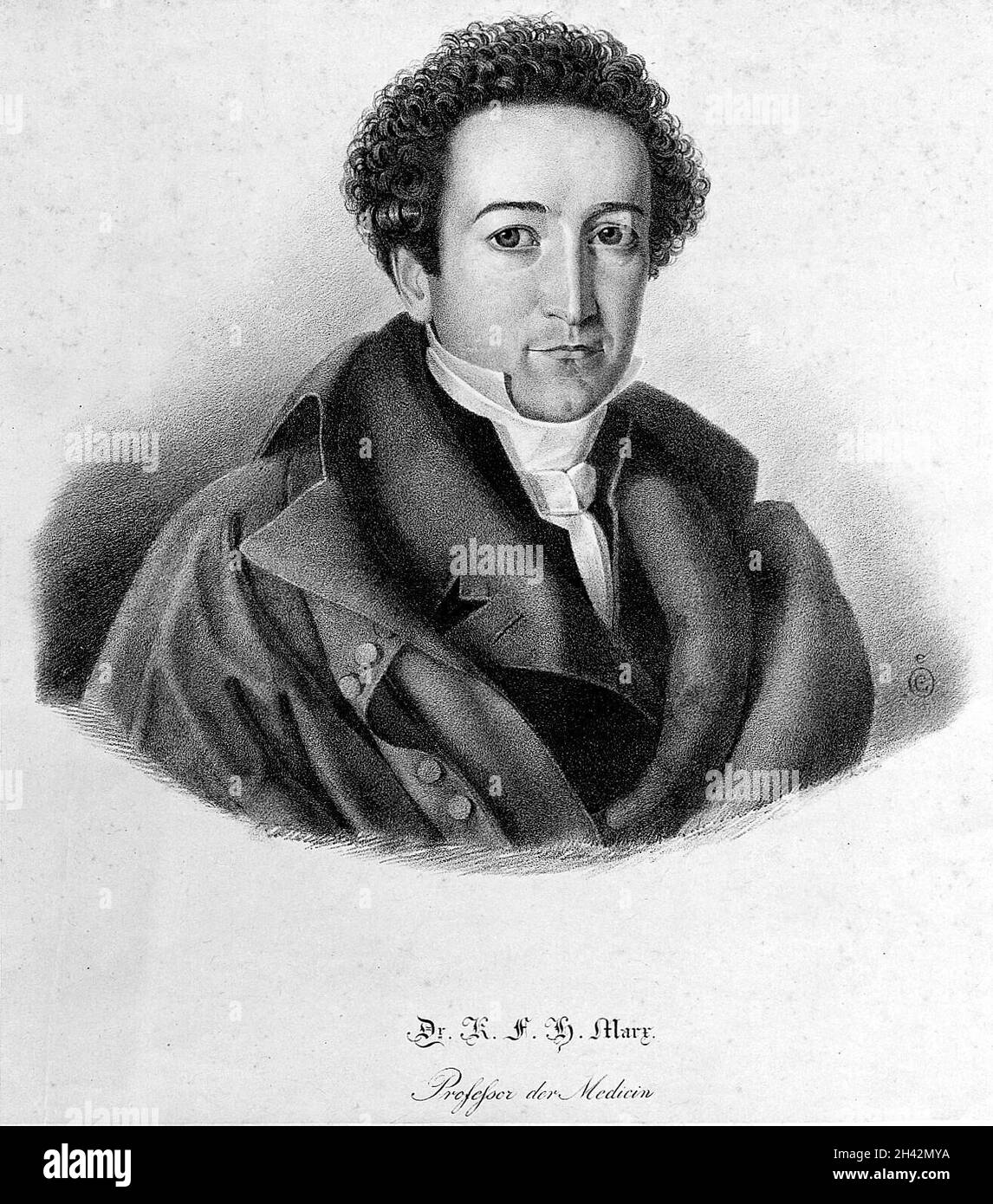 Karl Friedrich Heinrich Marx. Lithograph Stock Photo - Alamy