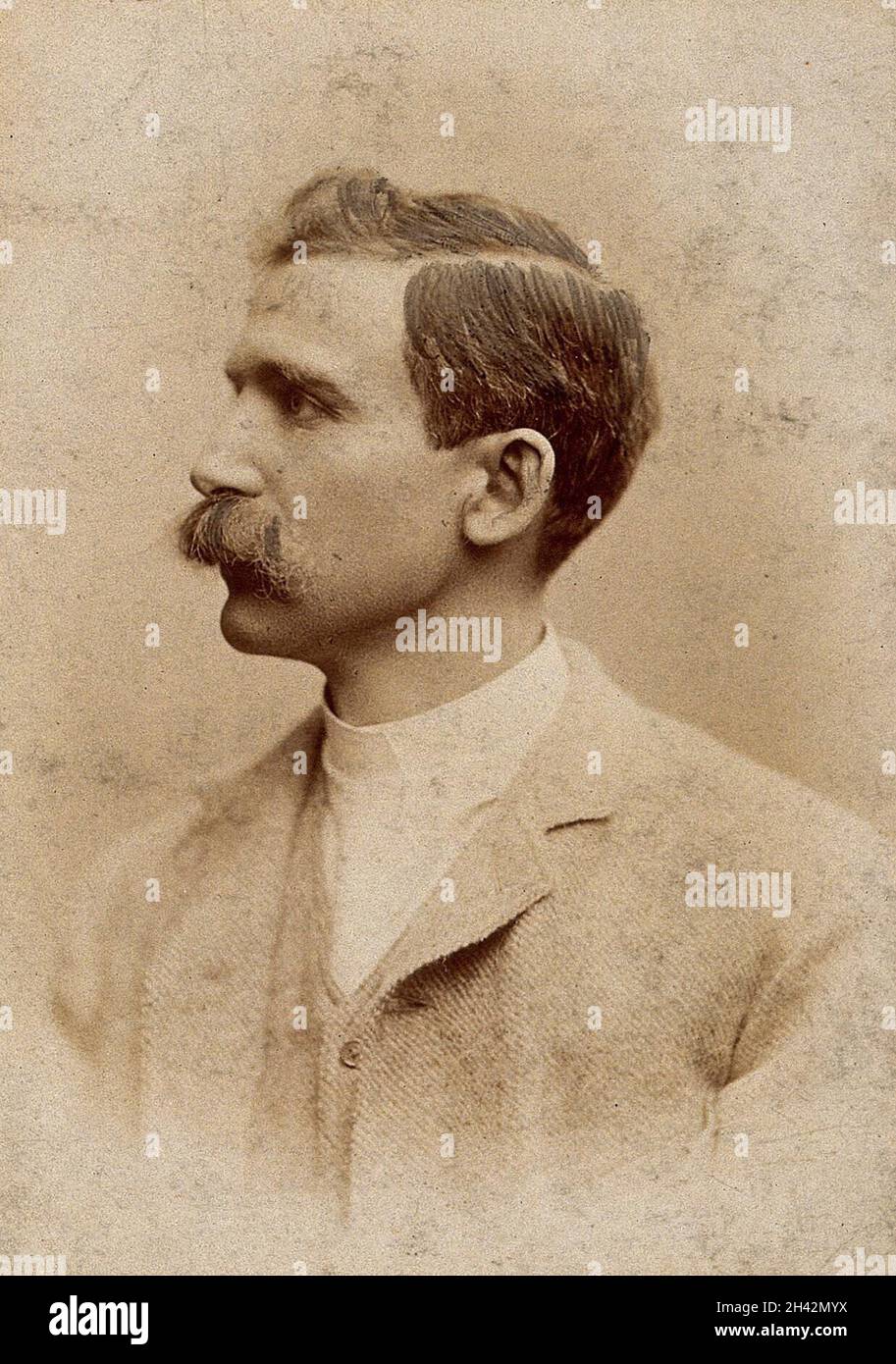 Sir Henry Solomon Wellcome. Photograph by Calzolari, Milan, 1892 Stock ...