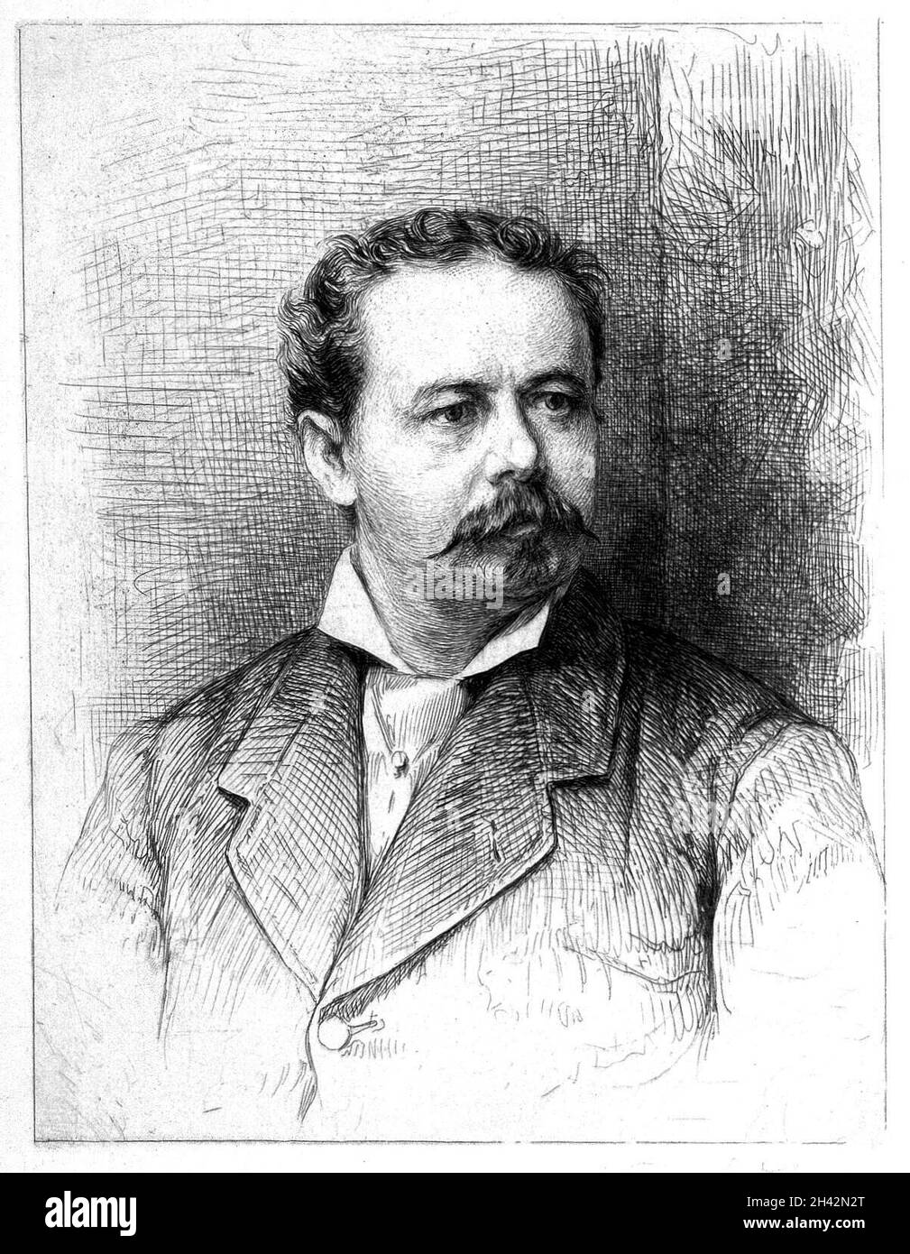 Georg Reuling. Etching by W. Unger Stock Photo - Alamy