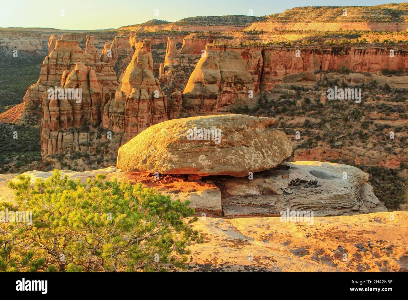 Grand View overlook in Colorado National Monument, Grand Junction, USA ...