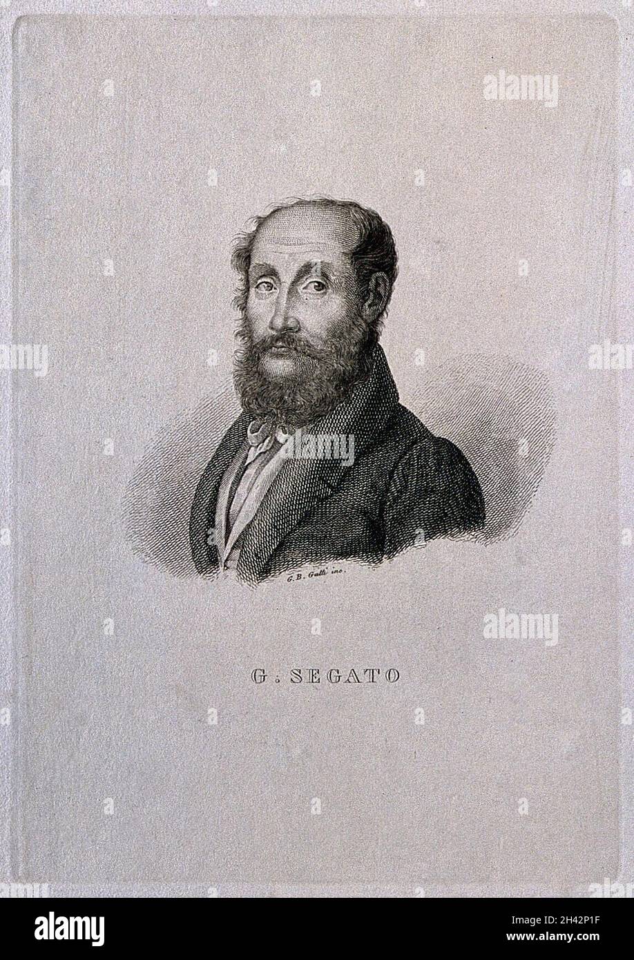 Girolamo Segato. Line engraving by G. B. Gatti Stock Photo - Alamy