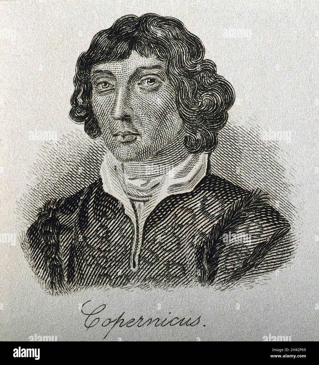 Nicolaus Copernicus. Line engraving Stock Photo - Alamy