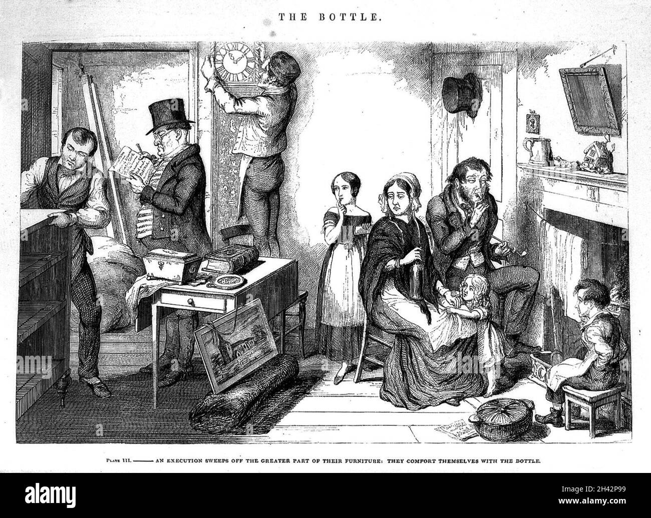 The bottle, by George Cruikshank; 'An execution sweeps off the greater ...