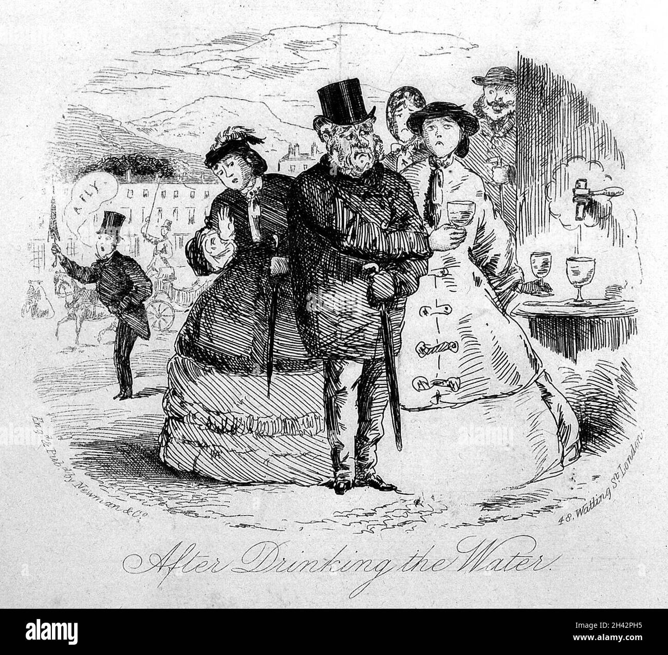 Plate from "The water cure illustrated", c. 1870 Stock Photo - Alamy