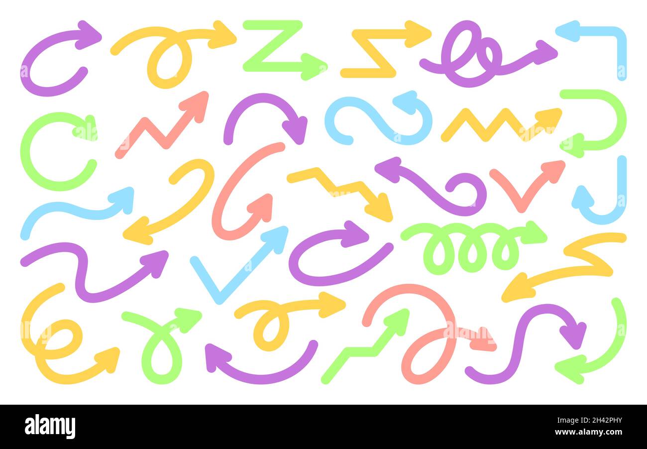 Flexible arrow on white Stock Vector Images - Alamy