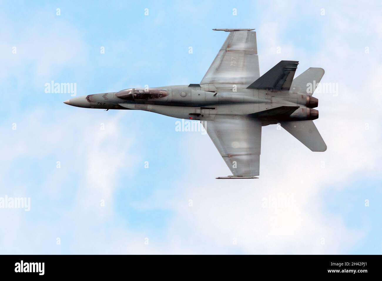 A Royal Canadian Air Force (RCAF) CF-18 Hornet during an air ...