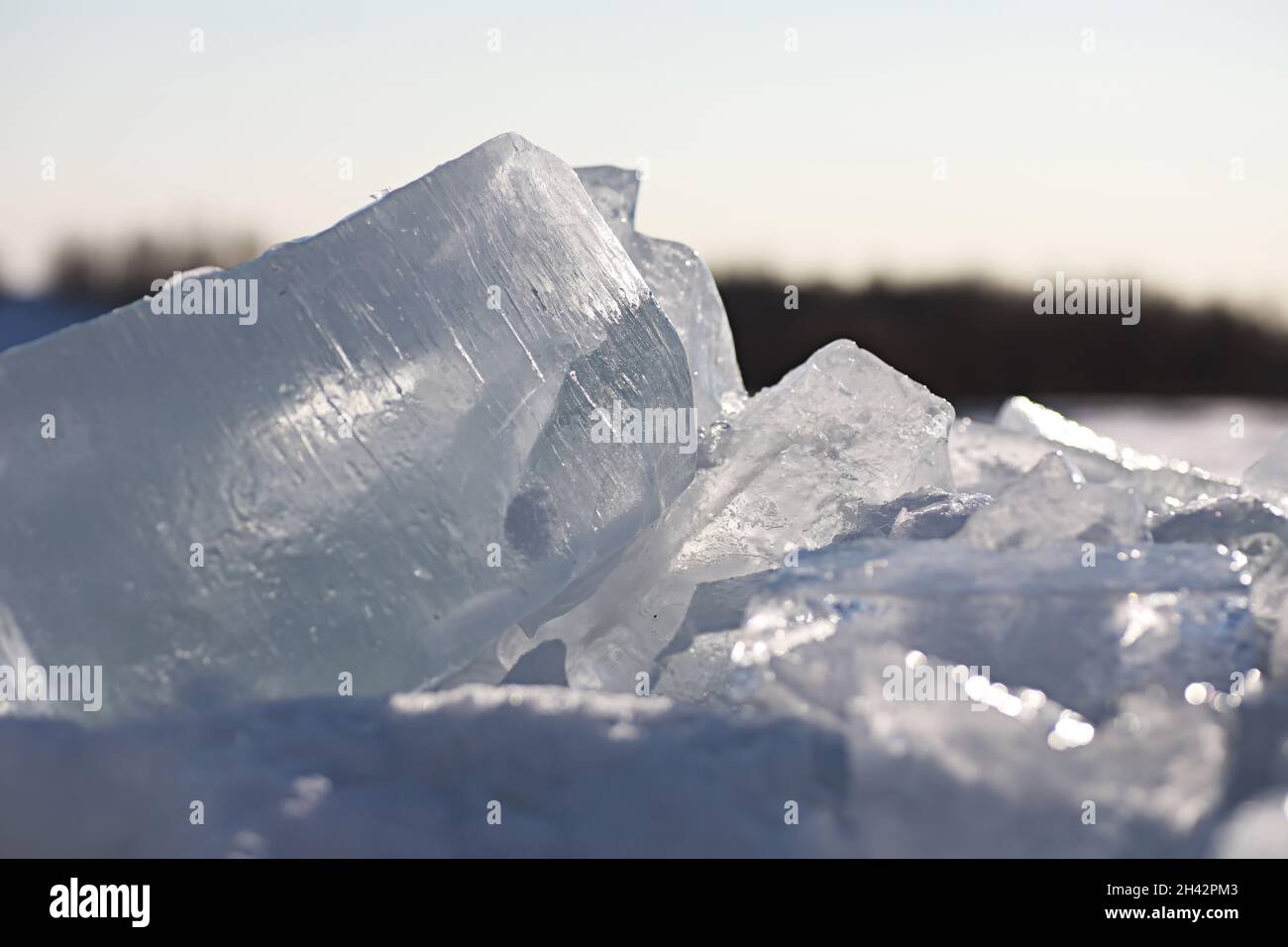 Texture of melting ice on a spring day under the sun Stock Photo - Alamy
