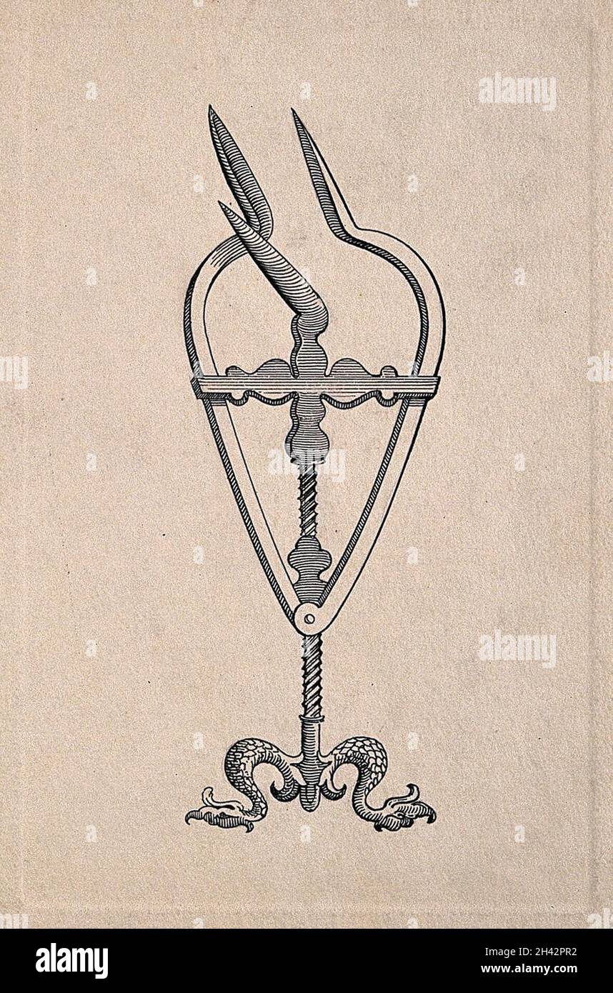 Surgical instrument. Drawing with watercolour Stock Photo - Alamy