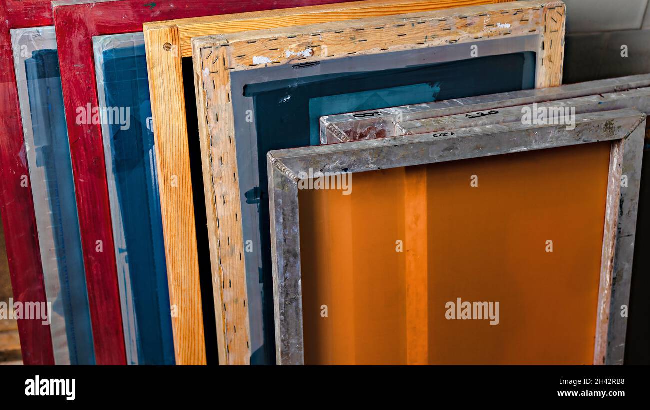 silk screen mesh screen frames. silkscreen printing. serigraphy ...